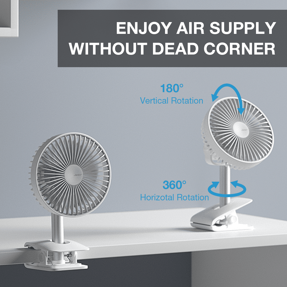 USB Rechargeable 10" Air Clip On Fan - KidCo